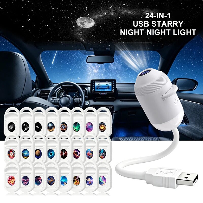 USB проектор звездного неба Galaxy 24 Projector Films