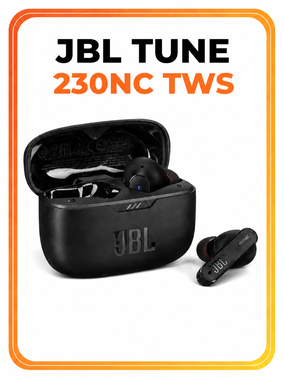 JBL Tune 230NC TWS беспроводные внутриканальные наушники, Bluetooth 5.2, активное шумоподавление, до 40 час, черное