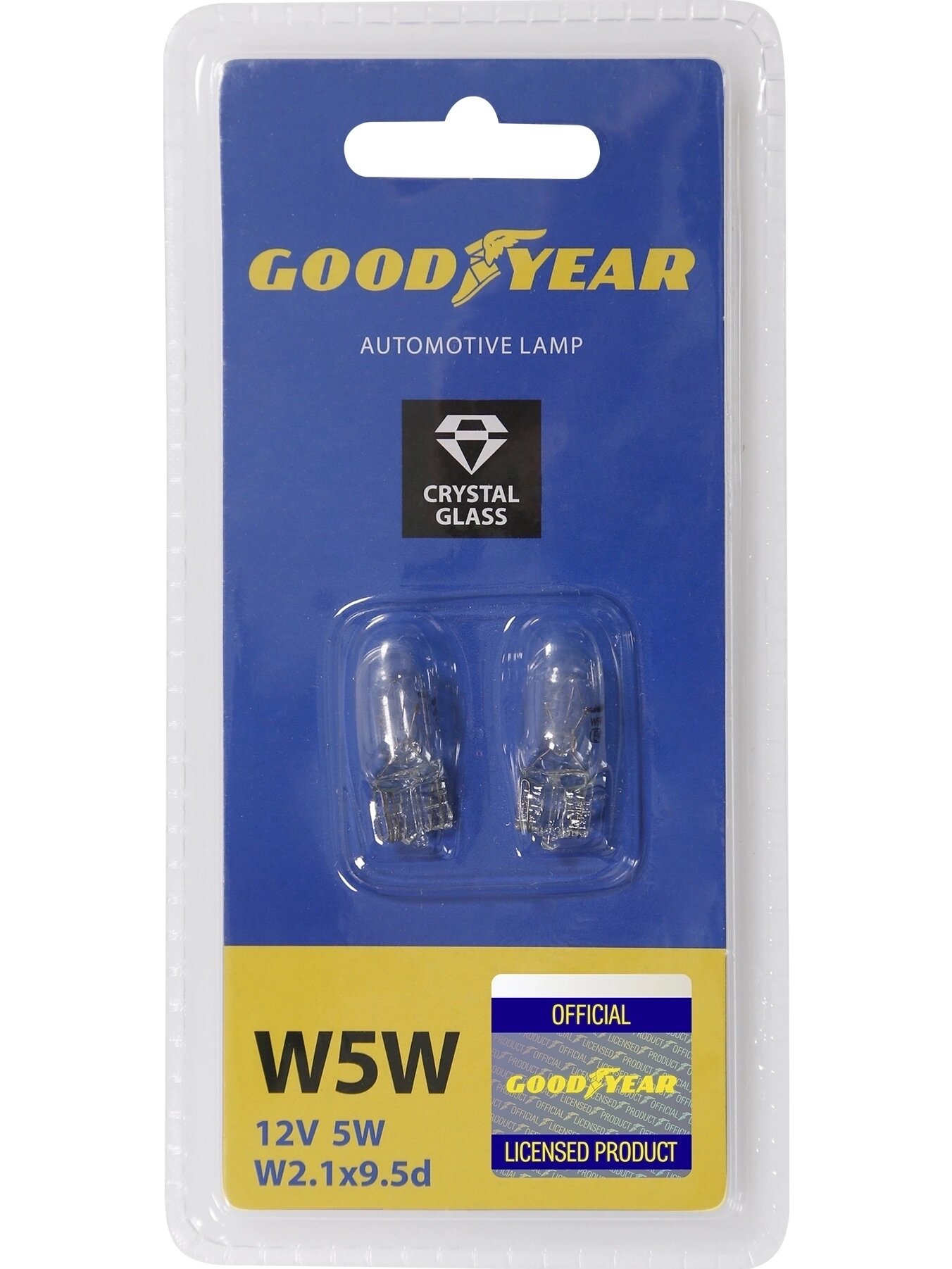 Лампа накаливания автомобильная Goodyear W5W 12V 5W W2.1x9.5d (2 шт.)