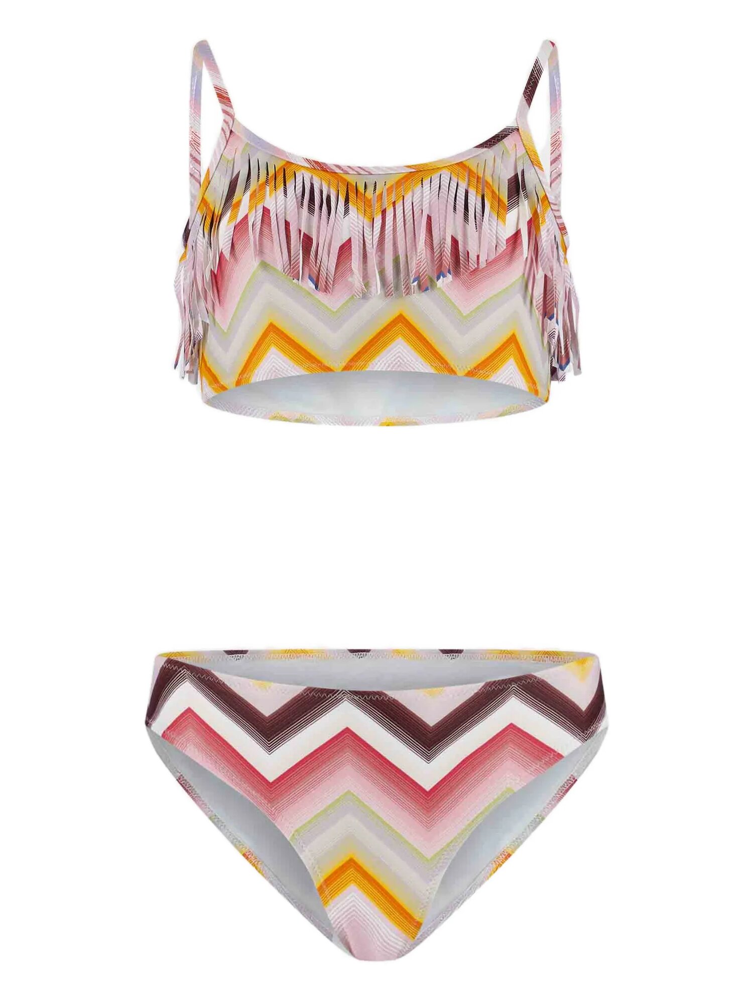 Купальник Zigzag-print fringed bikini
