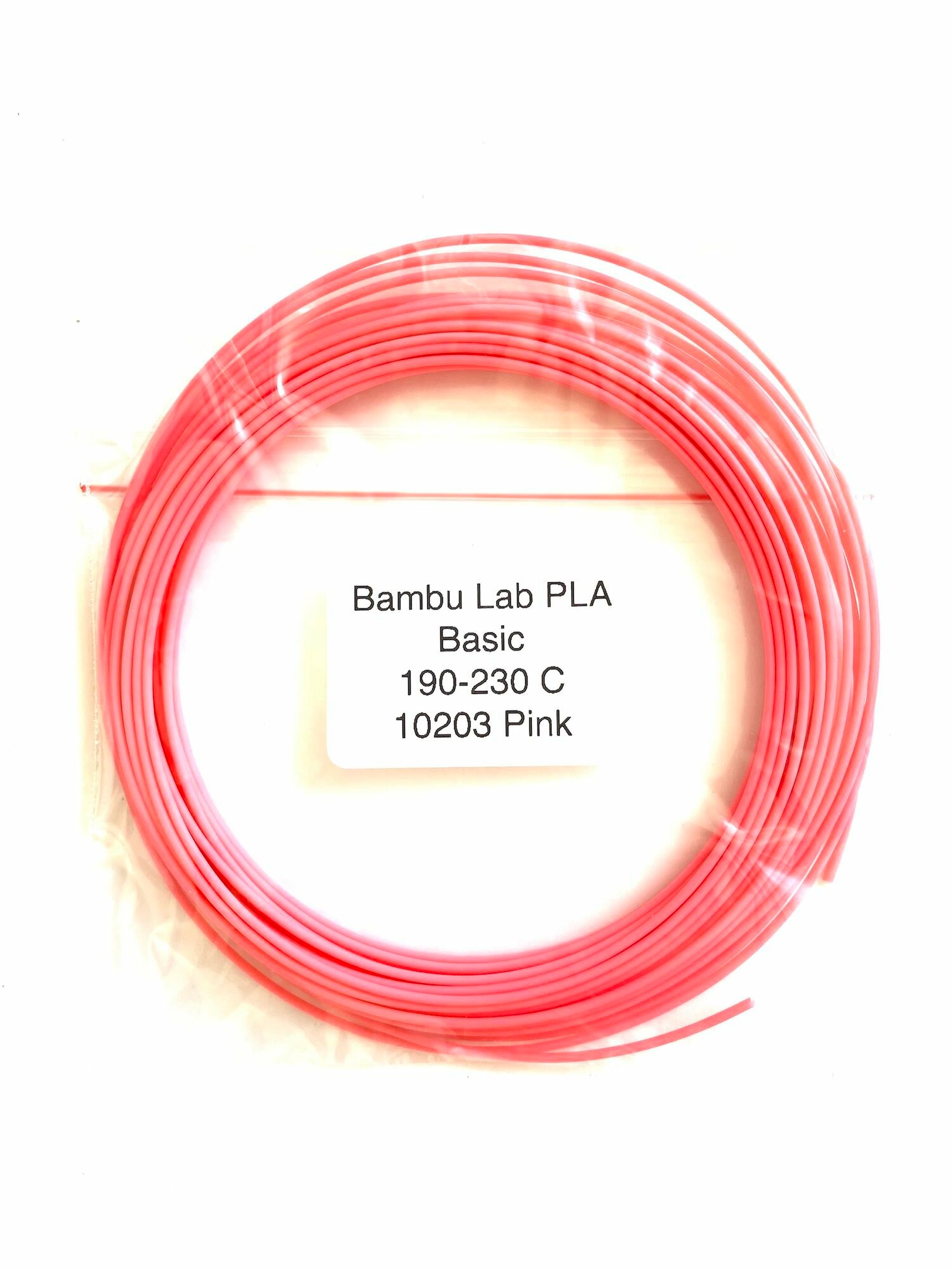 Пластик 10 метров Bambu Lab PLA Basic 10203 ярко розовый Pink