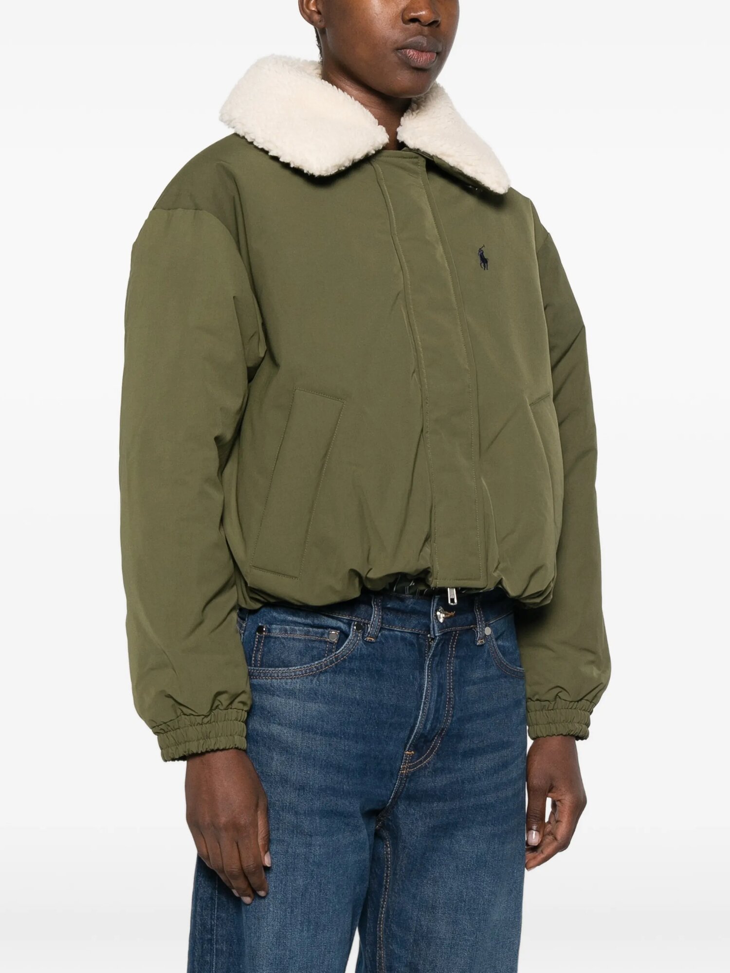 Куртка Polo Ralph Lauren Quilted hooded jacket, размер 36, зеленый — фото 1