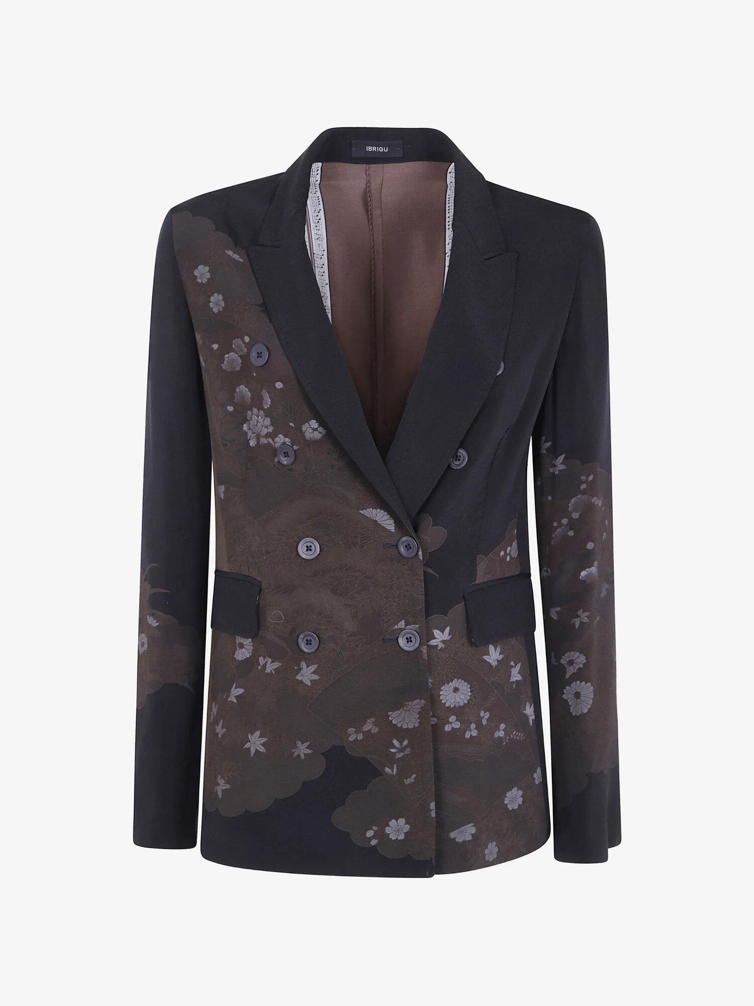 Пиджак Floral-print double-breasted blazer