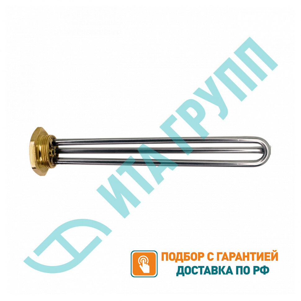 ТЭН 1,5кВт (1500Вт) RDT резьбовой 42 мм для Ariston, De Luxe, Real, Thermex под анод М6, 40215