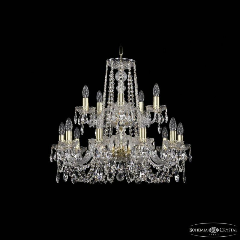 Подвесная люстра Bohemia Ivele Crystal 1402 1402/10+5/240/2d G