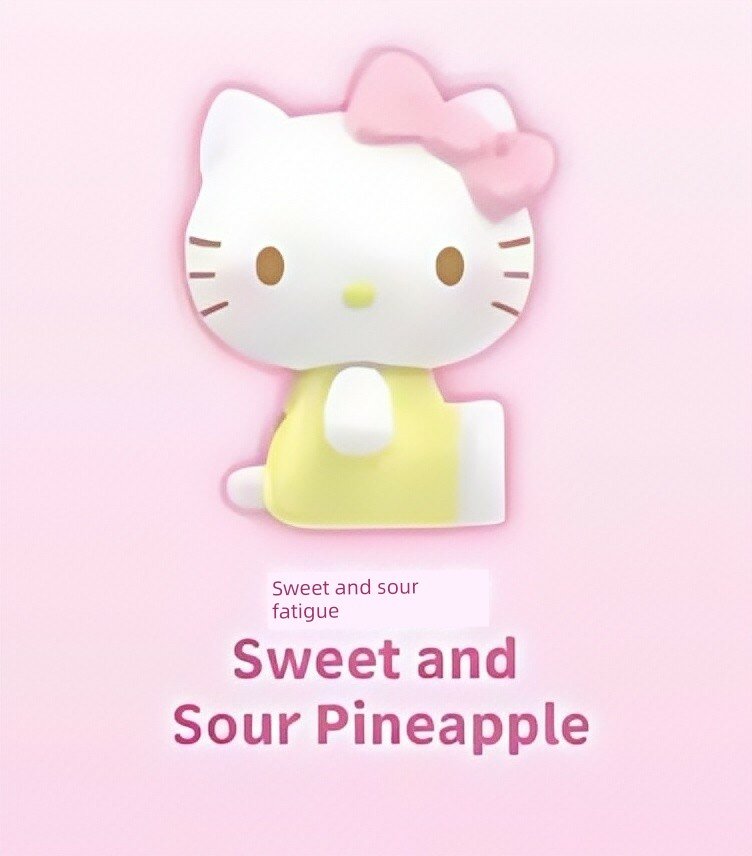 Hello Kitty Дождевые Сладости Глазурные Бусины Слепой Мешок - Вкус Ананаса, 1 Штука Настольная Декорация Для Девочек