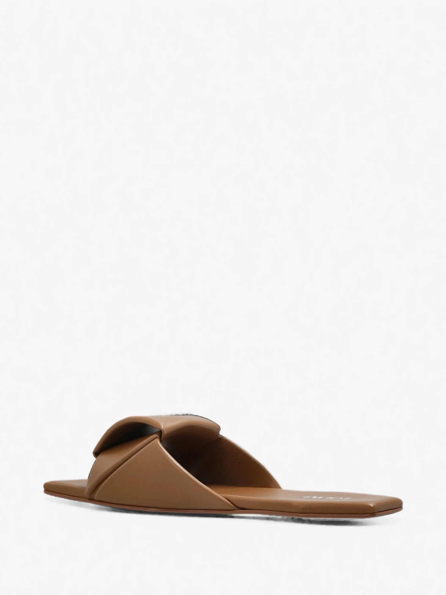 Босоножки Loewe Origami leather flat sandals, размер 36, коричневый — фото 1