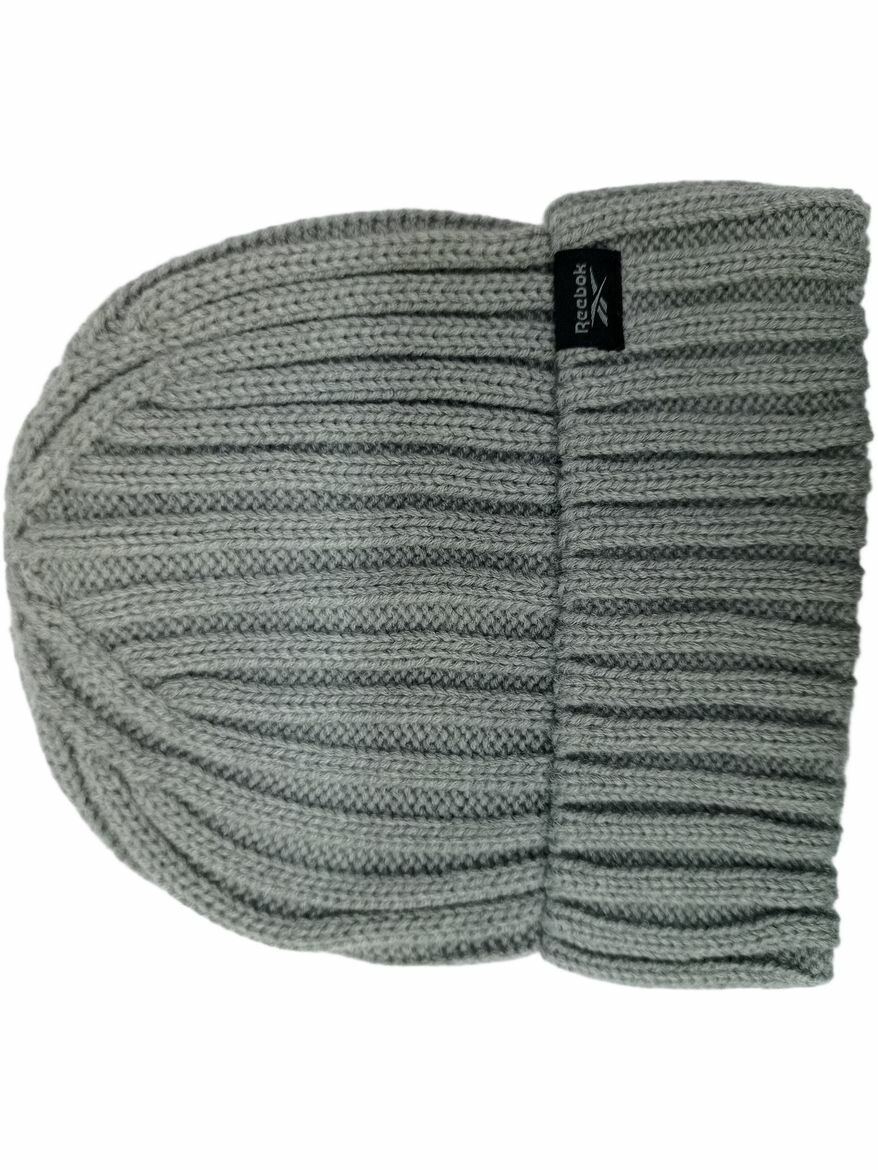 Шапка Reebok Rib Beanie для мужчин, размер onesize, серый — фото 1