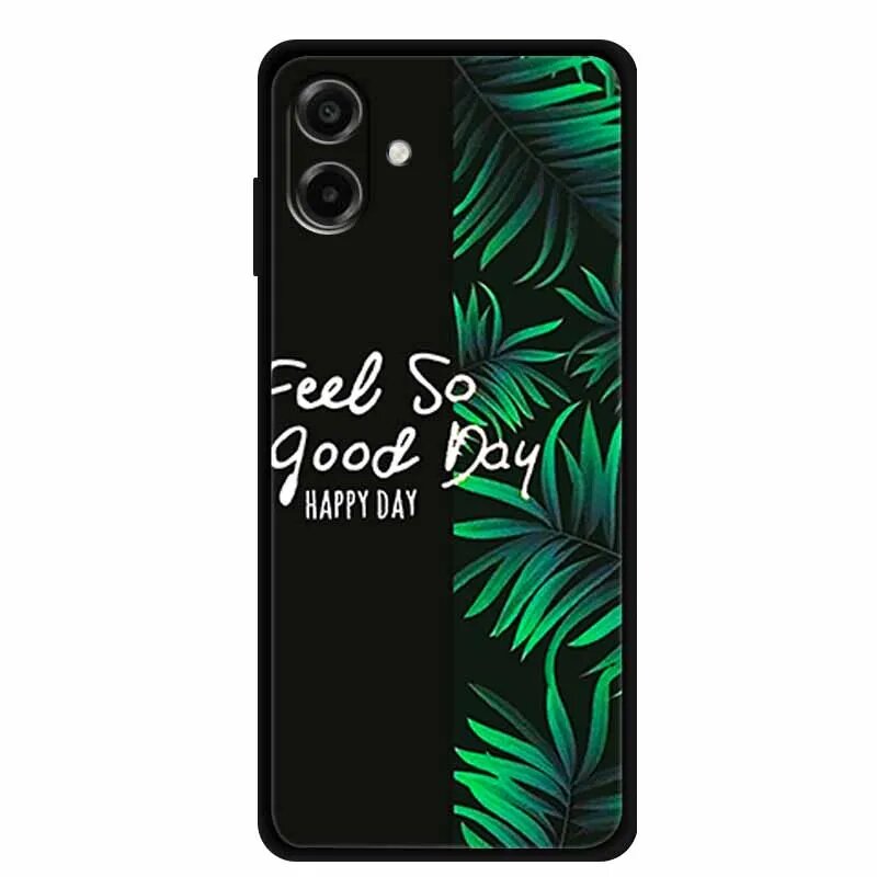 3D силиконовый чехол для Samsung Galaxy A07 4G, чехол с рельефным тиснением и цветами, черная мягкая задняя крышка, чехлы для Samsung Galaxy A17