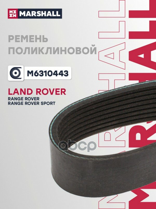 Ремень ГРМ, применяется на Land Rover Range, с 2002 года. MARSHALL арт. M6310443