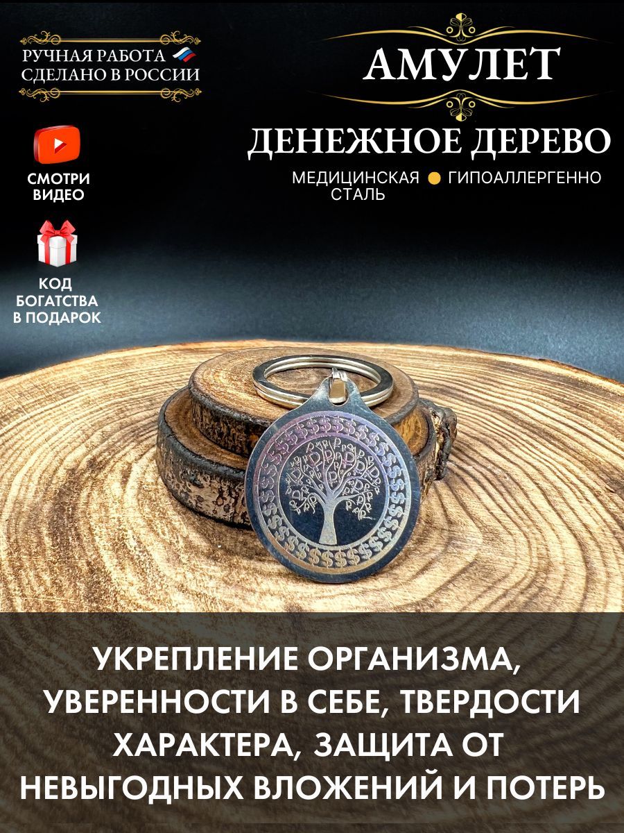 Амулет Денежное дерево, талисман на удачу и богатство