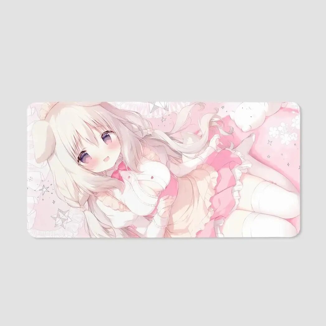 Розовый коврик для мыши аниме 40x80x0.2cm