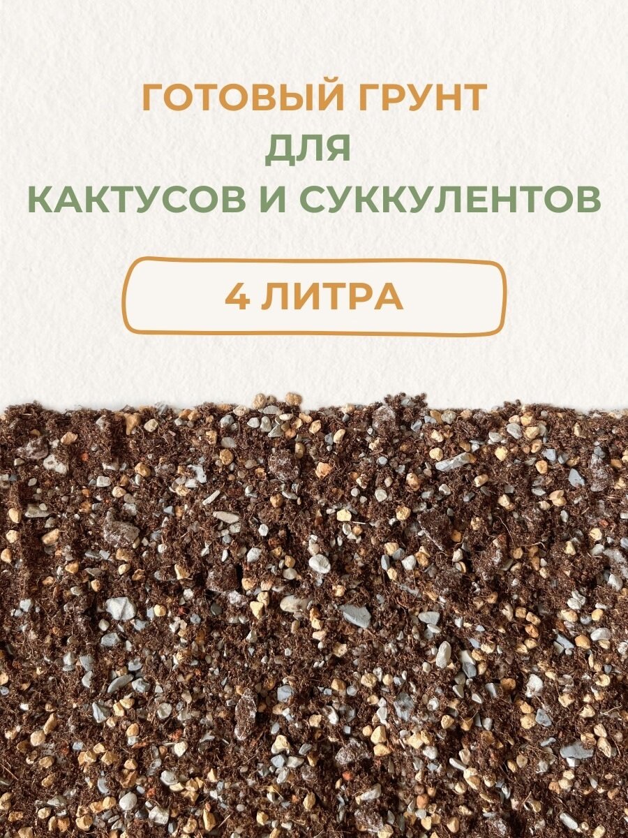 Готовый грунт для кактусов и суккулентов. Земля для сансевиерии готовая . 4 литра.