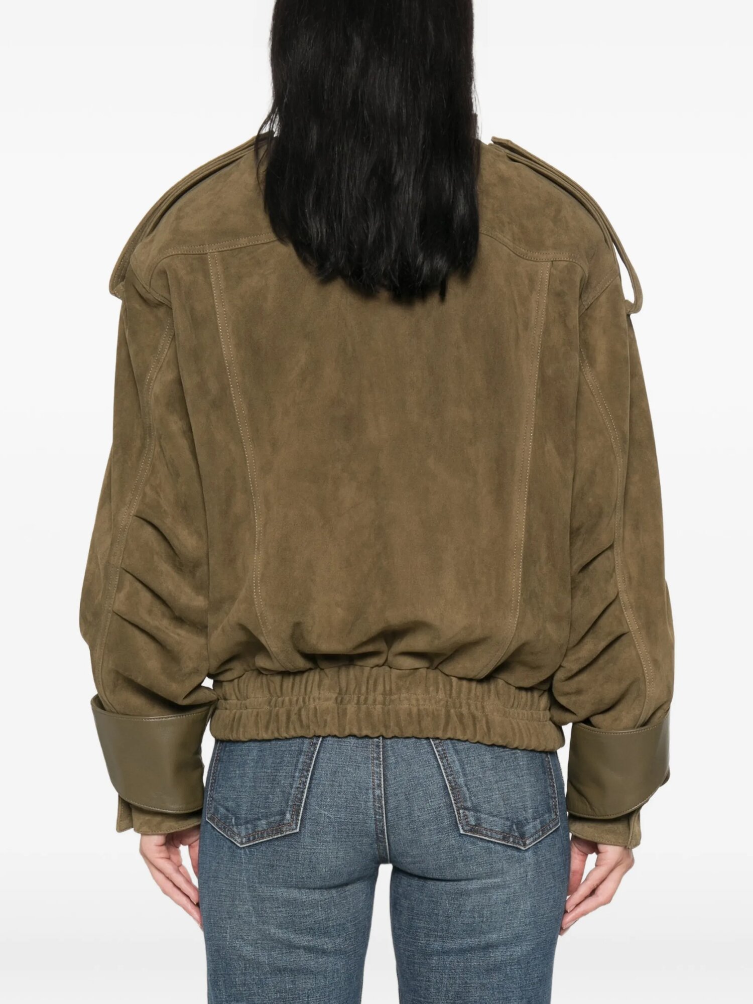 Куртка DUCIE Fiona high-neck bomber jacket, размер 46, зеленый — фото 1