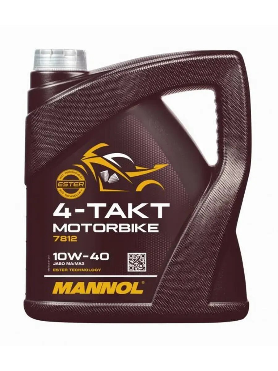 Синтетическое моторное масло Mannol 7812 Motorbike 4-Takt, 4 л, 1 шт.