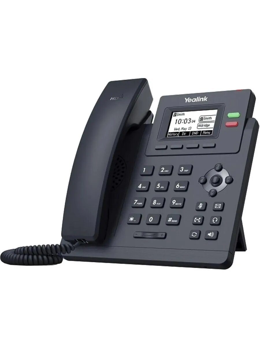 Современный IP-телефон с двумя линиями и PoE