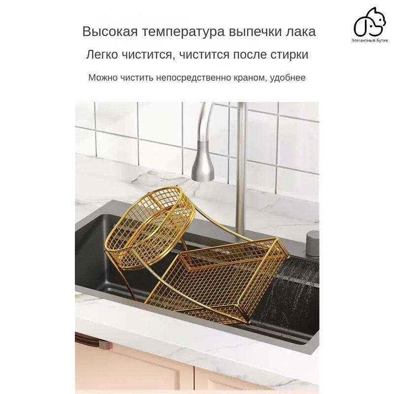 Фруктовница металлическая двухъярусная черного цвета, 1 шт. Размеры 20x28.5x26.5 см. Для фруктов, конфет. — фото 1