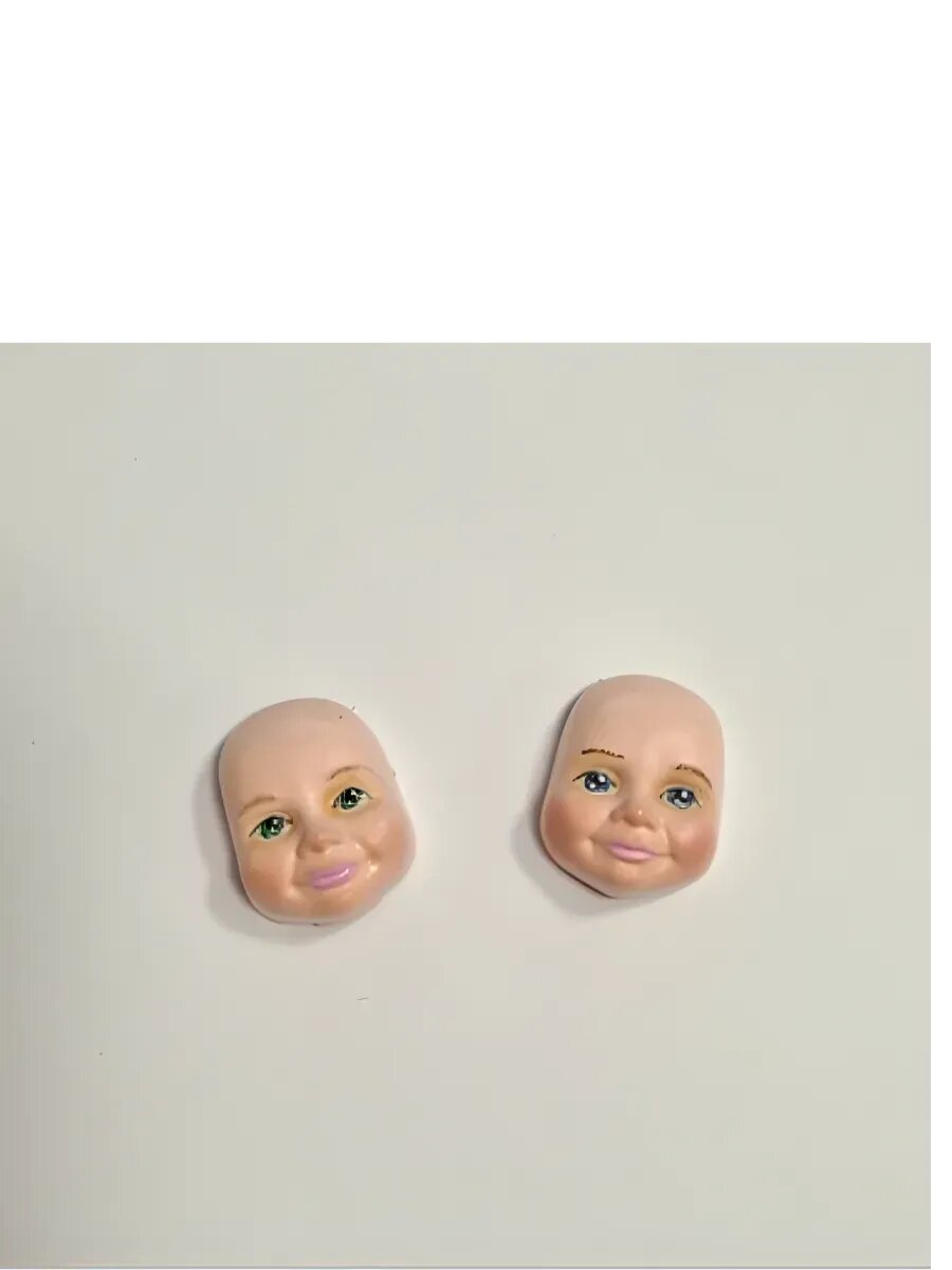 Набор раскрашенных лиц 2 шт для ватных игрушек