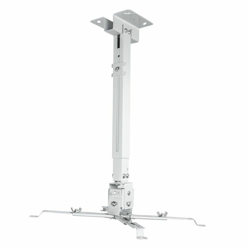 Кронштейн для проектора потолочный с регулировкой расстояния (430-650 мм) макс. 15кг, белый, серия PROFI REXANT