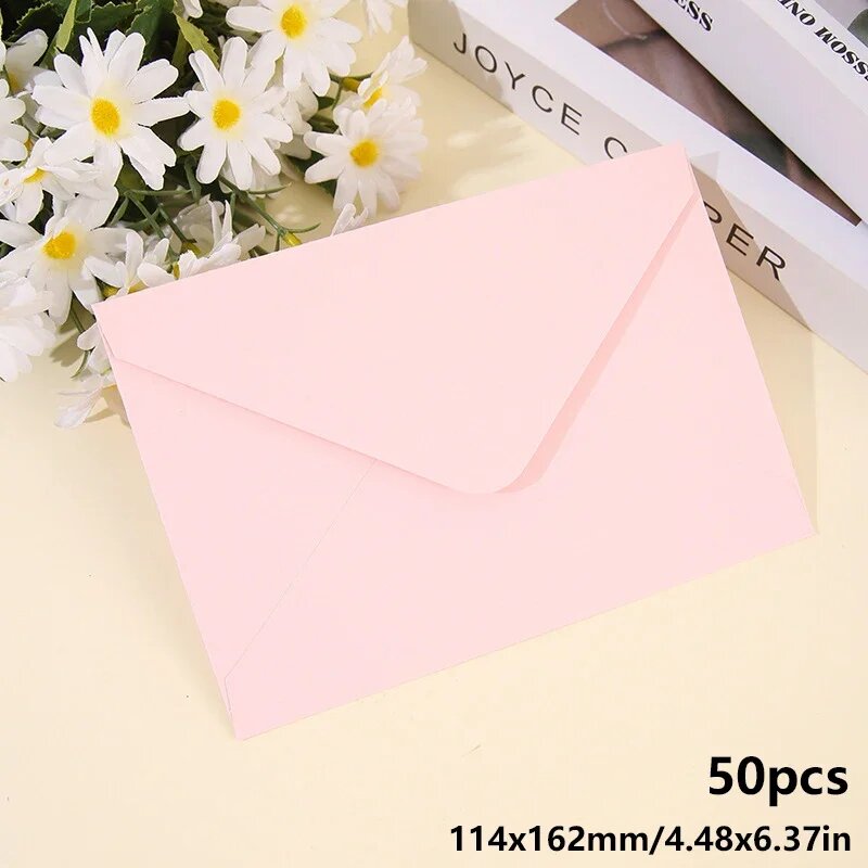 Бумажные конверты QKX 114x162 мм Розовый, 50pcs 114x162mm D