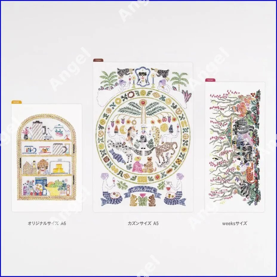 Ежедневник B7 HOBONICHI Подложка B7 с принтом Муми-тролль, для планирования и записей, в клетку, крафтовая бумага, твердая обложка — фото 1