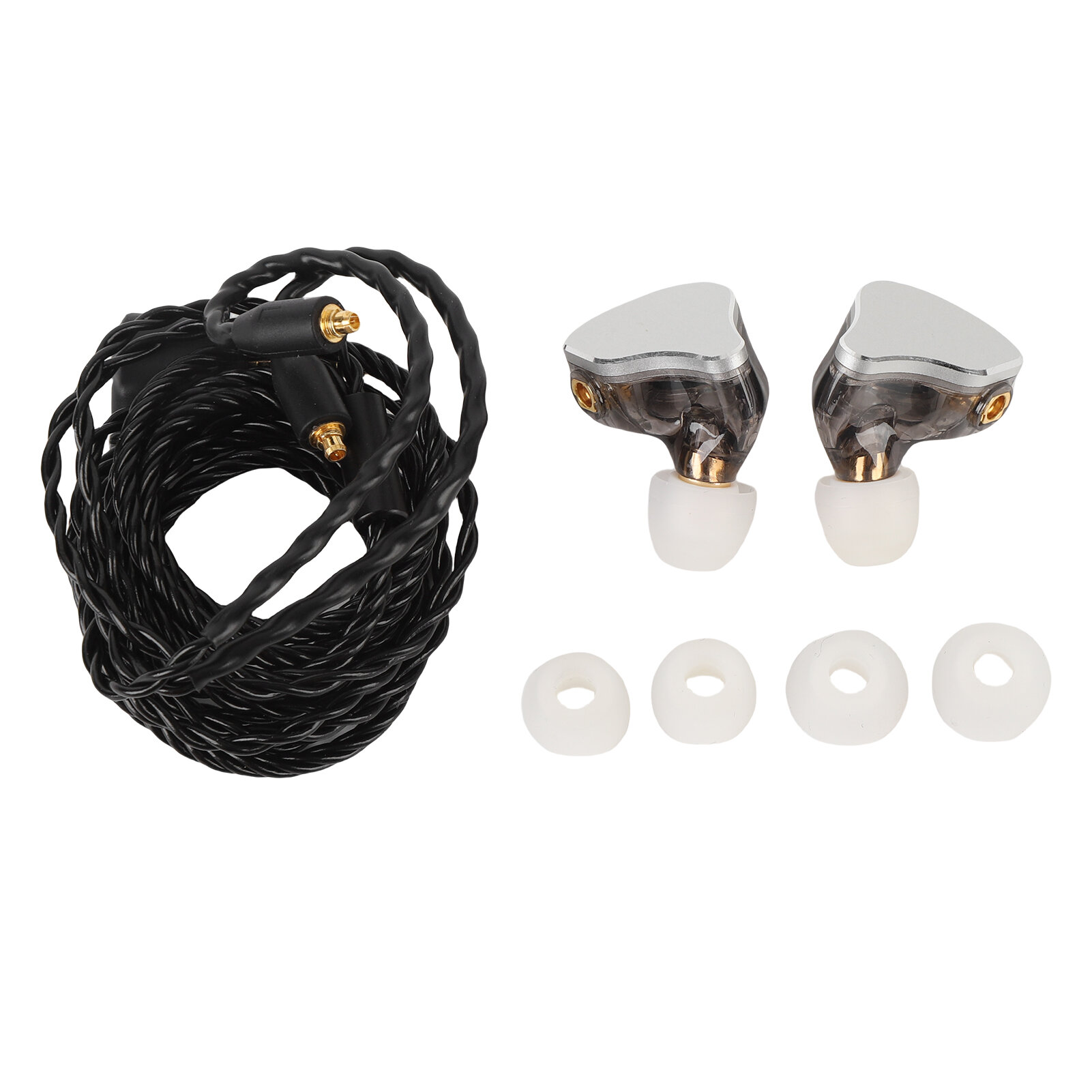 Ушники IEM Шудоподробленность Hifi Wired Gaming Наушники с съемным кабелем для музыкантов певцы музыкальные энтузиасты сцены студии Silver