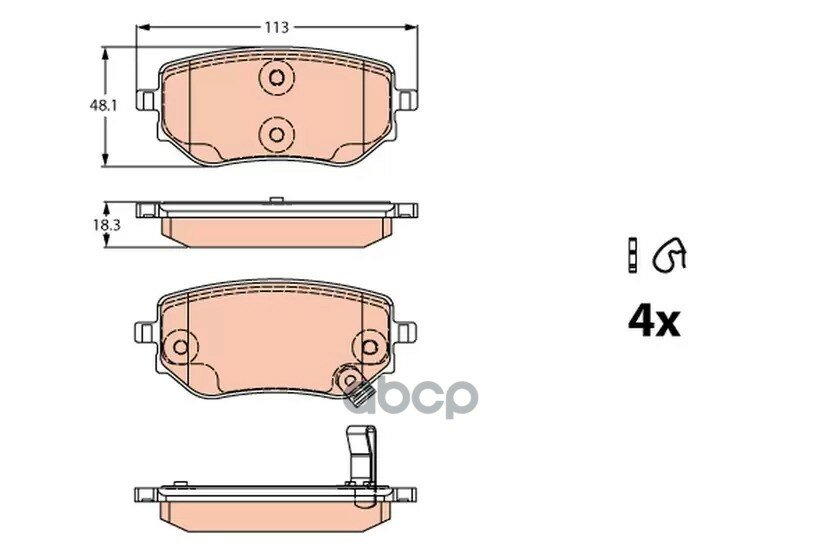 Колодки тормозные (для европейского рынка) TRW арт. GDB2270