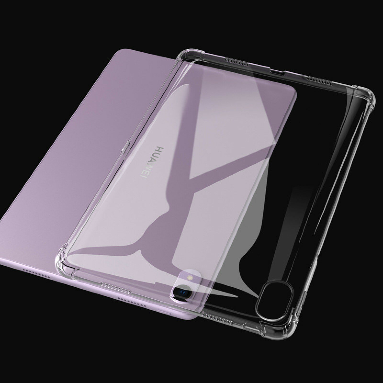 Чехол накладка-бампер MyPads Tocco для Huawei MatePad 11 с усиленной защитой углов прозрачный