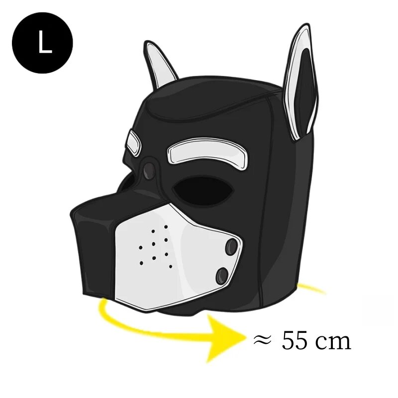 Маска для косплея "Собачка" L, цвет: Dog Mask B White