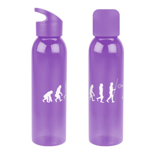 Бутылка для воды «Эволюция теннисиста большой теннис спорт tennis» (фиолетовый)