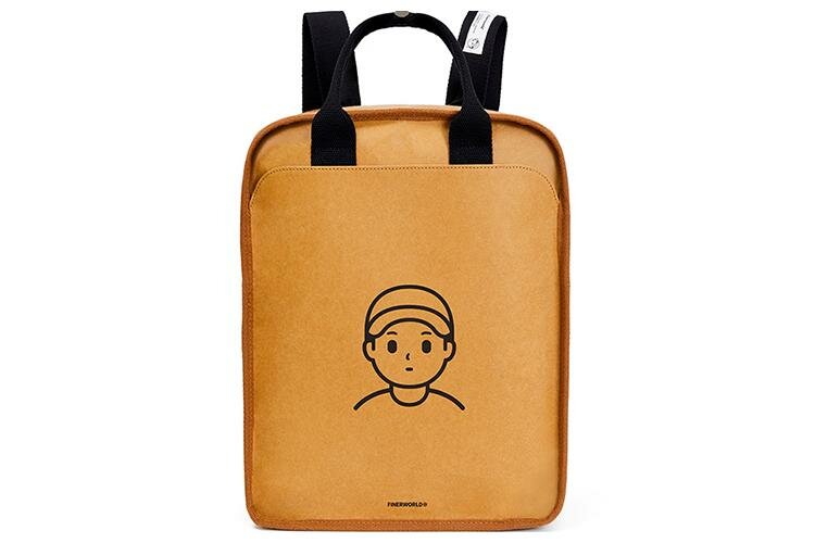 Рюкзак унисекс Finerworld 5610112 коричневый из моющейся крафт-бумаги