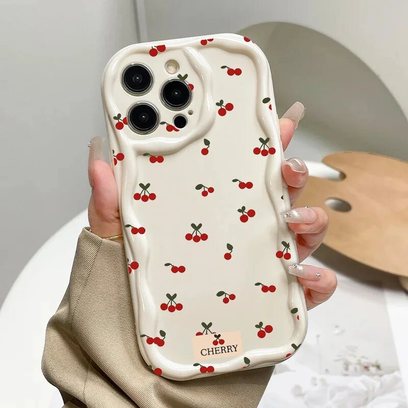 Прозрачный чехол с принтом винно-красных вишневых плодов для Xiaomi Redmi 15C 15 14C 13C 12C A5 Redmi Note 15 14 13 12 Pro Plus 5G, силиконовый чехол