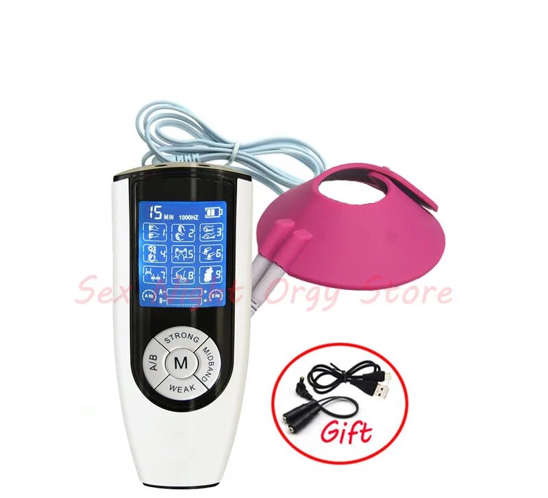 Электрический шок БДСМ Пояс верности для пениса Растяжитель Для клетки, E-stim кольцо для Set 11