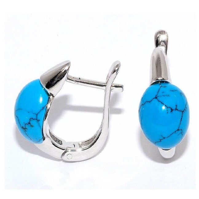Серьги Silver WINGS, серебро, 925 проба, бирюза
