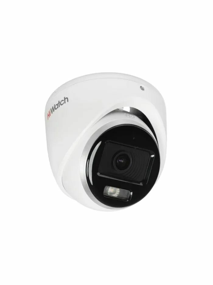 Видеокамера HiWatch DS-T203L, 2Мп, HD-TVI, уличная, купольная, с LED-подсветкой до 20м