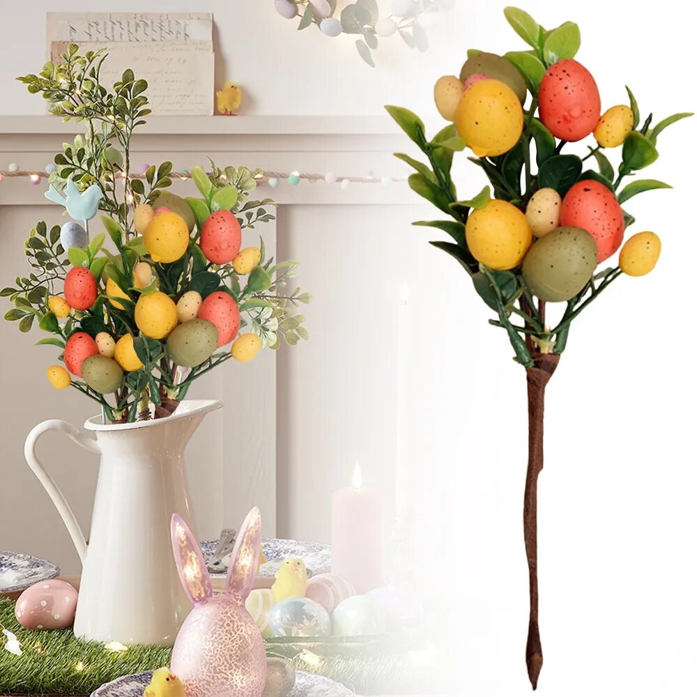 Пасхальные яйца Пасхальные ветки с яйцами яркий дизайн
