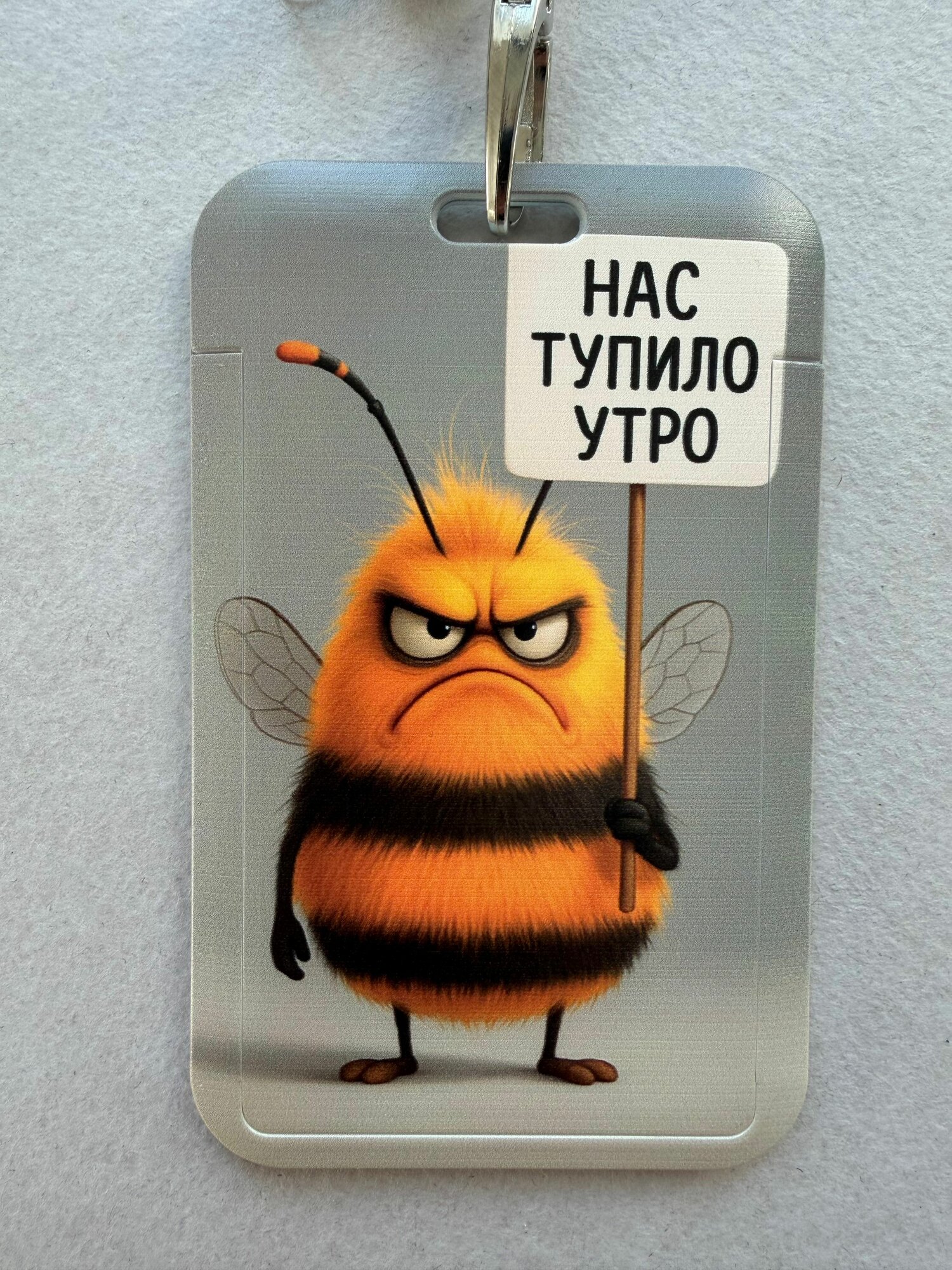 Бейдж для пропуска с рулеткой , Чехол для пропуска с рулеткой