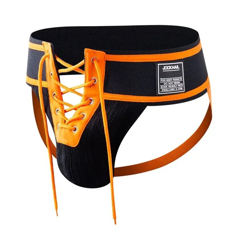 Оранжевые стринги JOCKMAIL XL