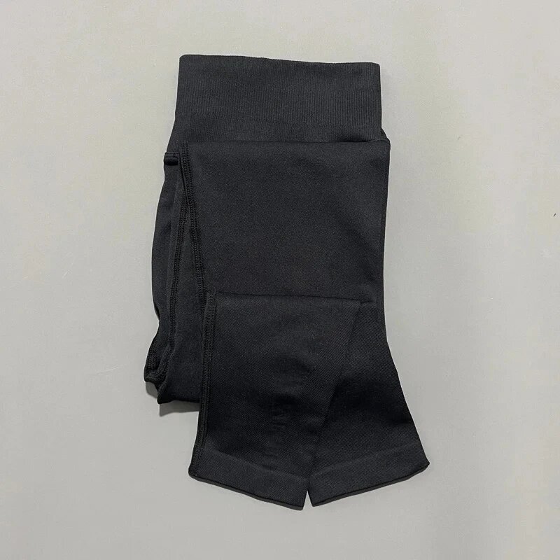 Черные бесшовные леггинсы до щиколотки CK9204-black