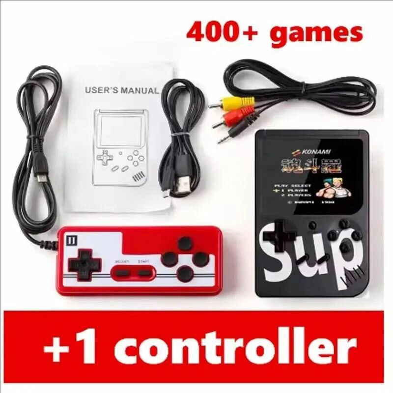 Классическая мини-портативная консоль, ностальгическая портативная игровая консоль в стиле макарон
