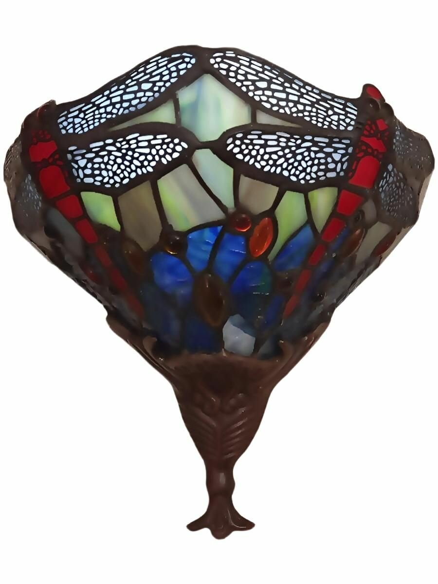 Бра "Винтажная Стрекоза Тиффани" RCN 72, E14, 60Вт, гарантия 12 мес