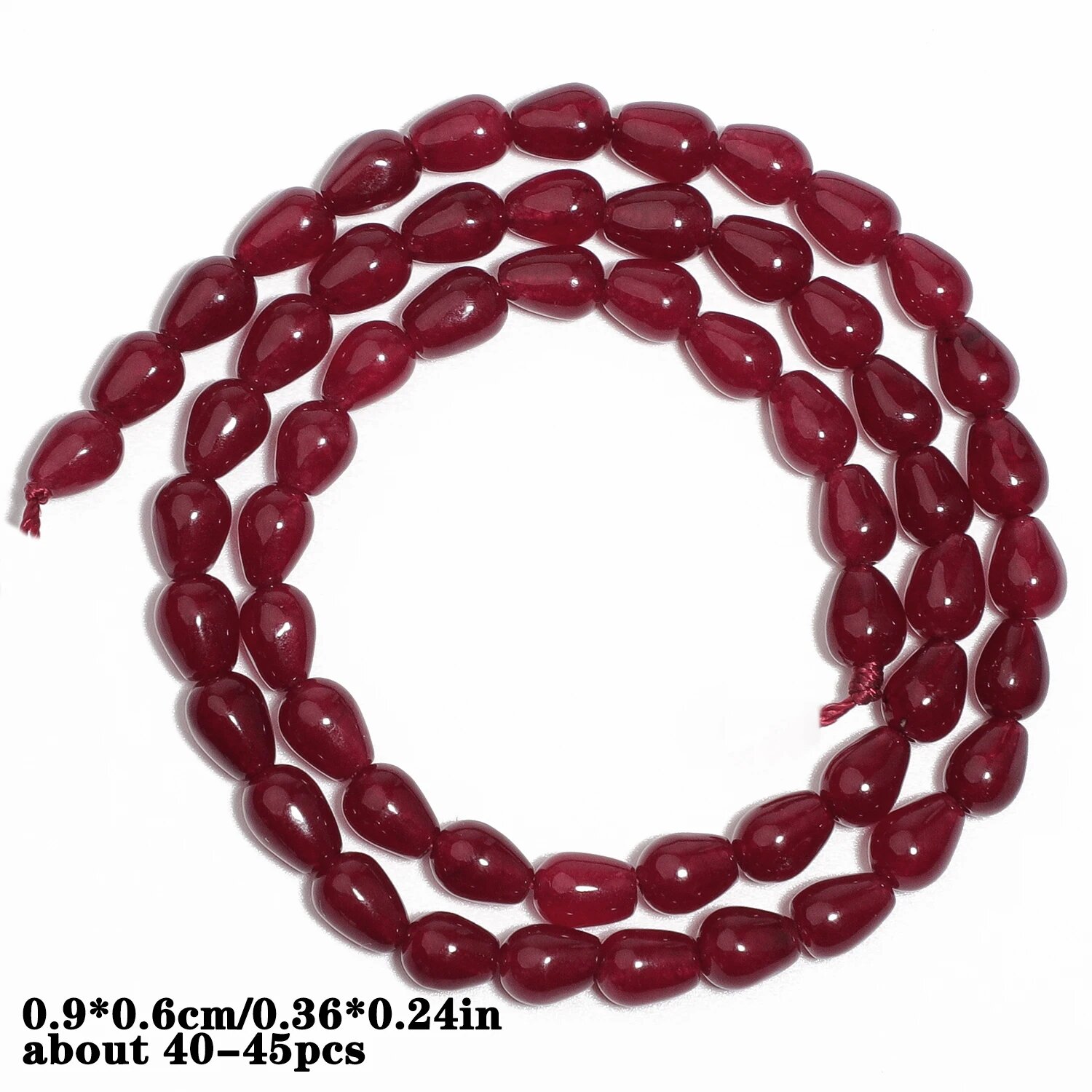 Бусины из красного халцедона Xilitata T1-waterdrop 9x6mm