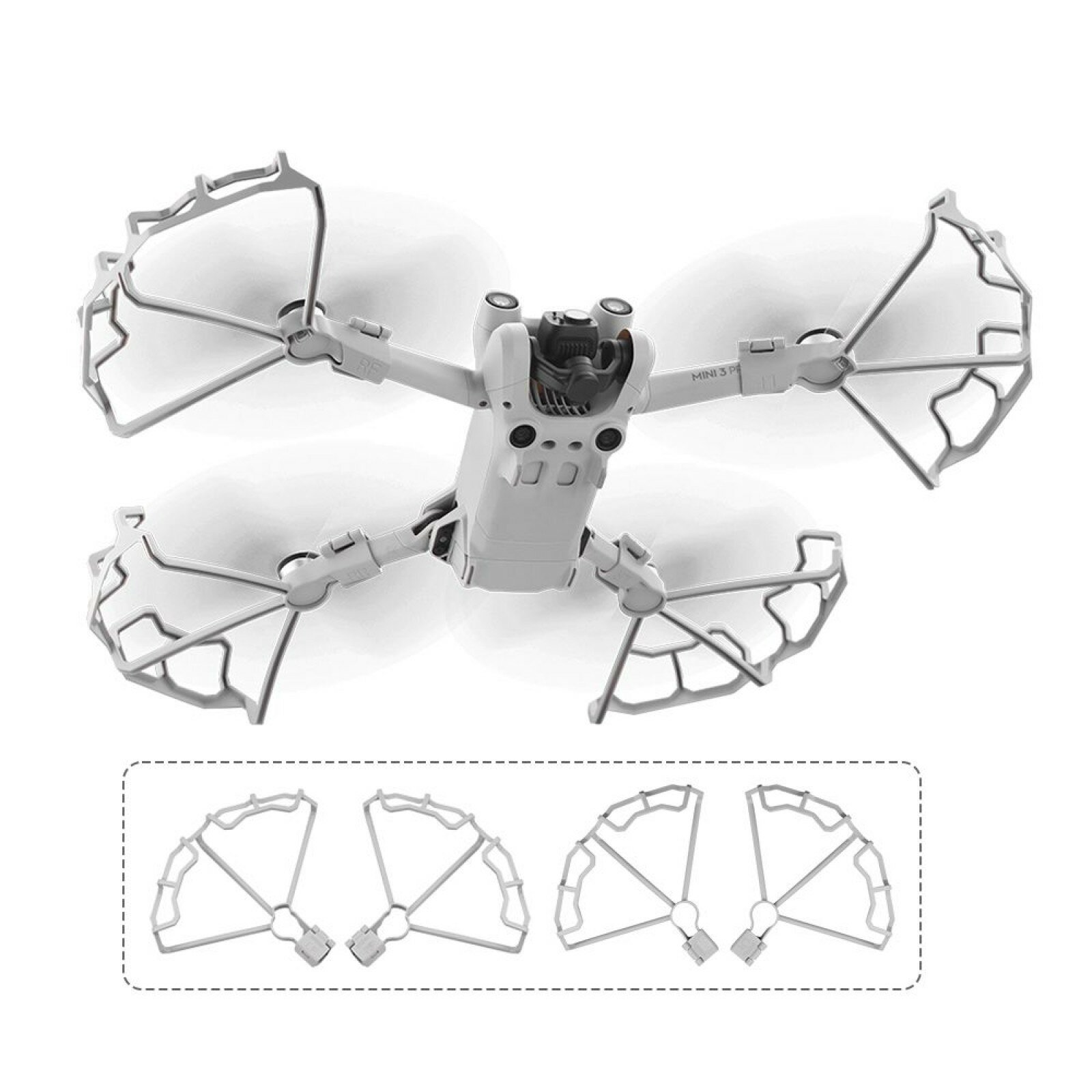 Защита пропеллера MyPads для DJI Mini 3 Pro из прочного легкого пластика, комплект 4 рамки