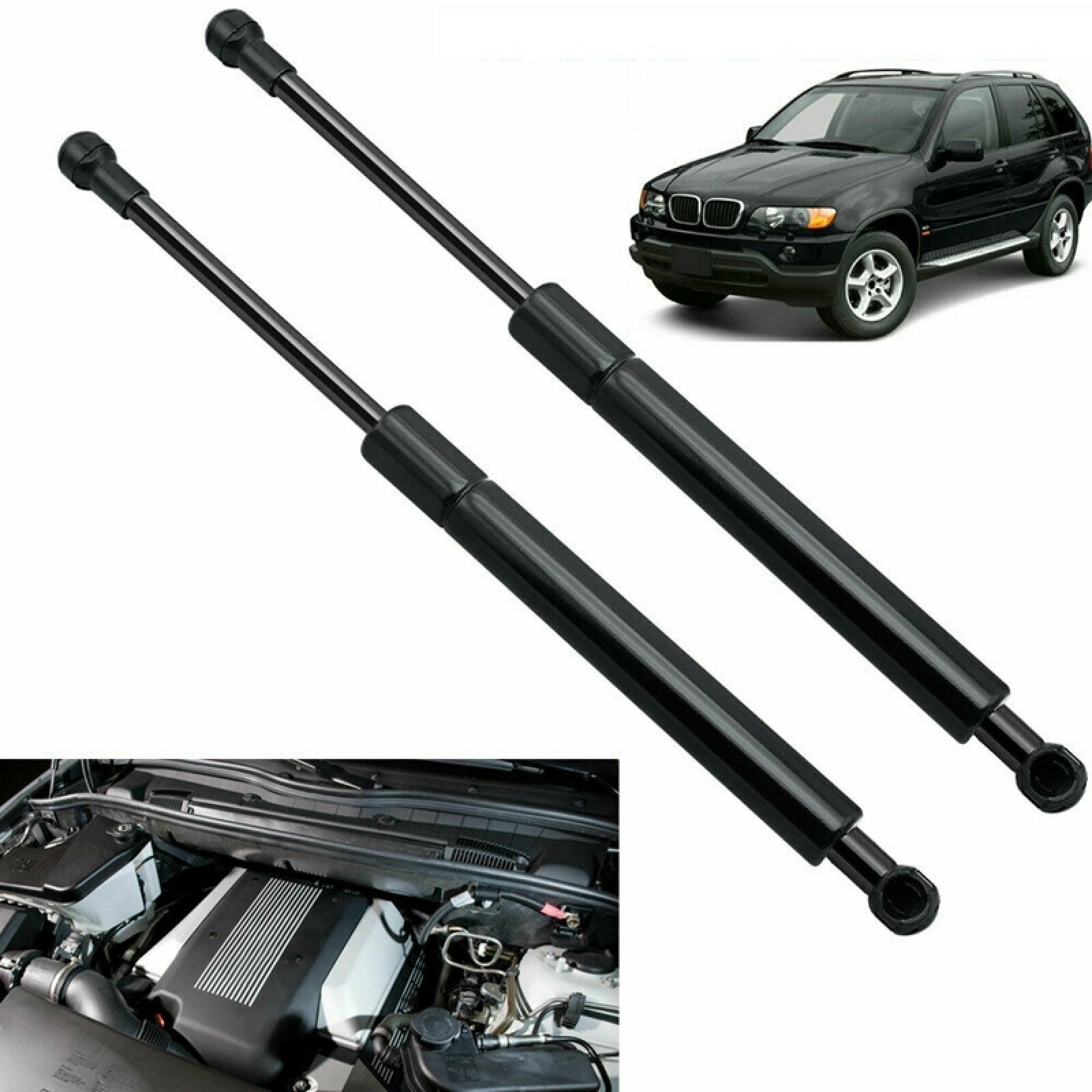 Газлифты MyPads для капота BMW X5 E53 2000-2006, комплект из 2 амортизаторов