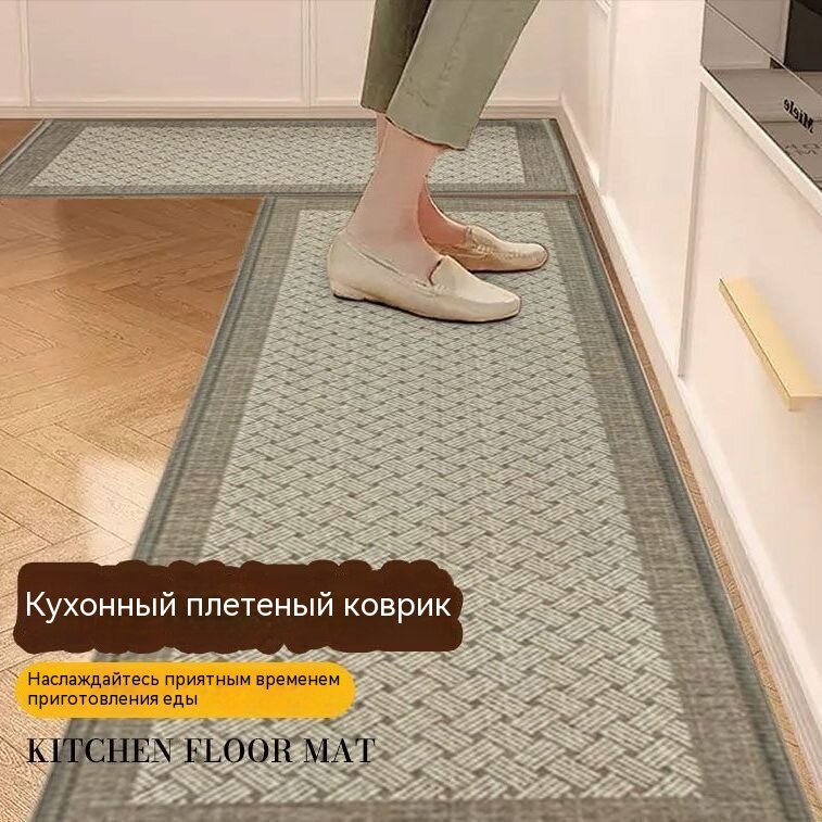 Кухонные коврики для пола, нескользящие, влагостойкие, впитывающие воду, бежевый, 45 см x 120 см