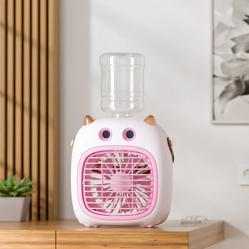 Увлажнитель воздуха QutT đinn mini, настольный, с вентилятором, двойной распылитель, белый