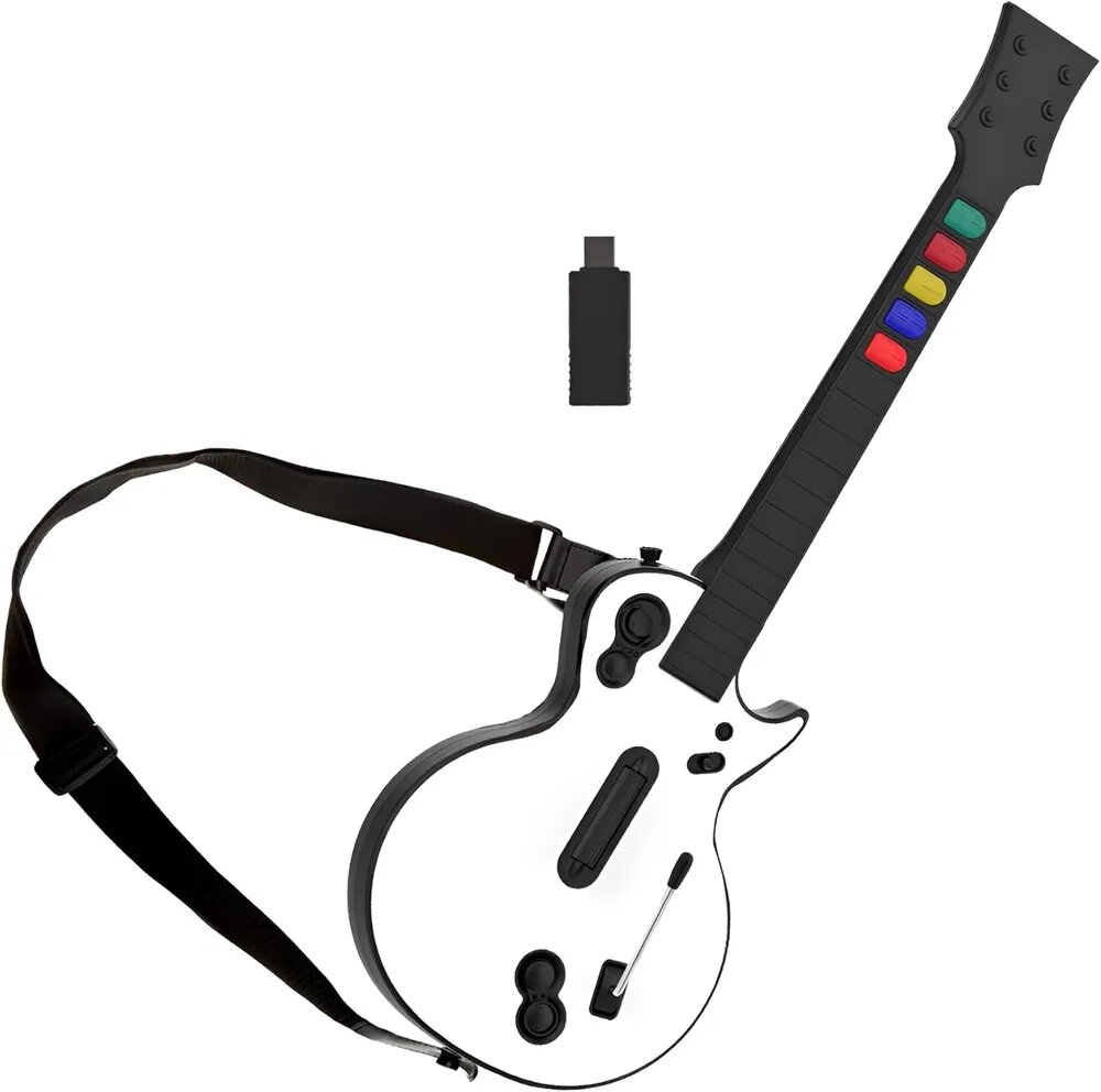 Беспроводной Адаптер Guitar Hero Legends Rock для PS3/ПК (Windows/Mac) с Донглом: Совместим с Игровыми Контроллерами