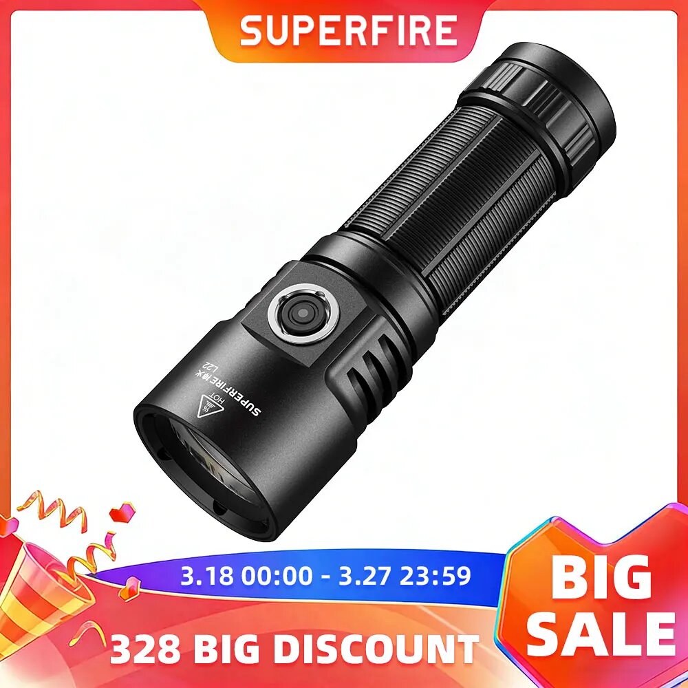 SUPERFIRE L22 60 Вт алюминиевый портативный фонарь