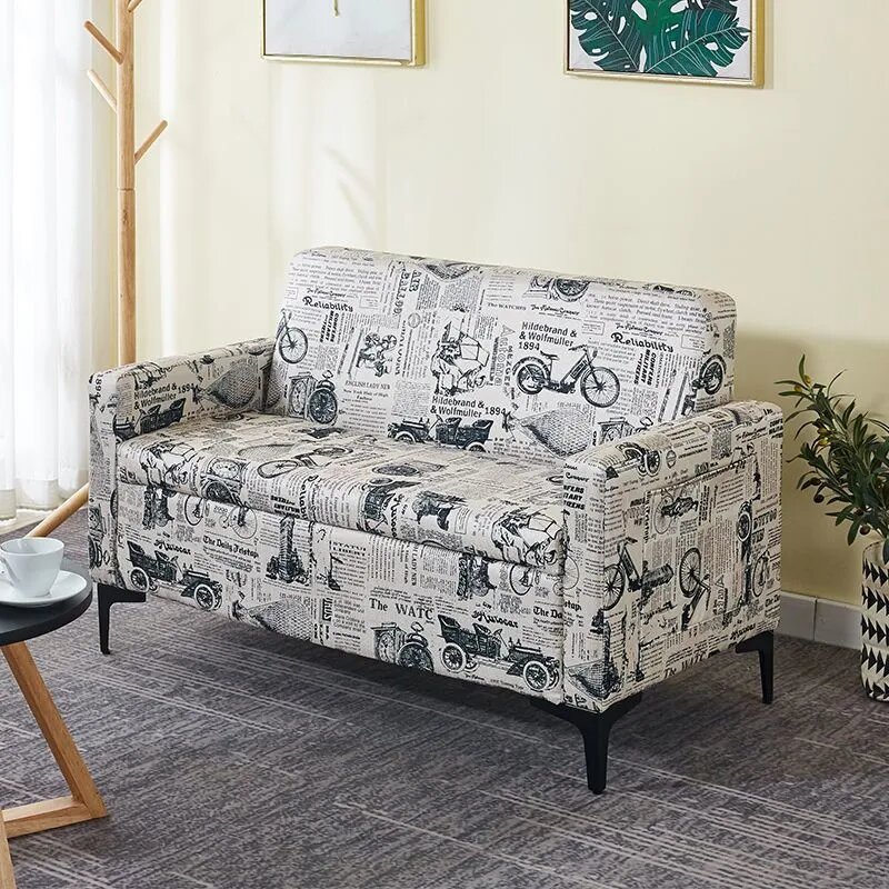 Прямой диван, механизм Нераскладной, 100х45х76 см, разноцветный