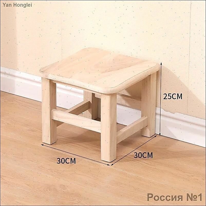 Деревянный табурет для дома дачи сада и бани квадратной формы